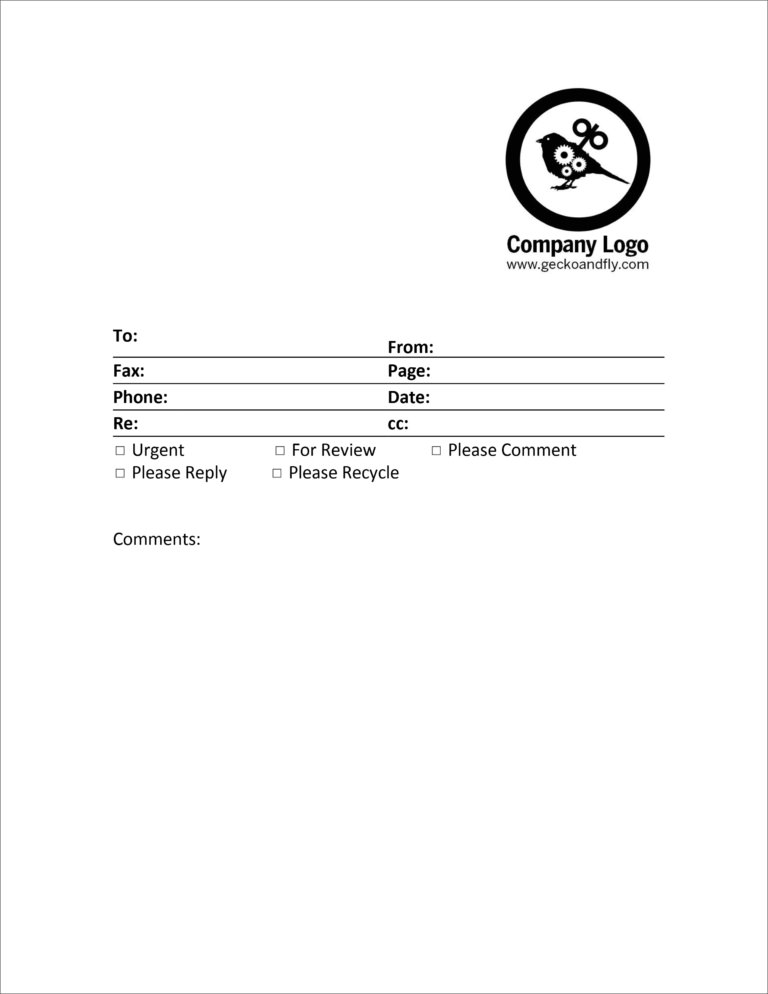 20 Free Fax Cover Templates / Sheets In Microsoft Office DocX