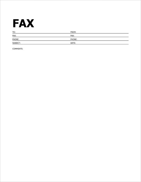 20 Free Fax Cover Templates / Sheets In Microsoft Office DocX