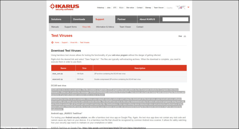 6 Sites To Test Your AntiVirus - Download Harmless Virus, Trojans, And ...