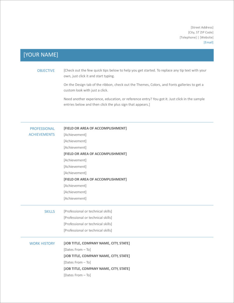 45 Free Modern Resume / CV Templates - Minimalist, Simple & Clean Design