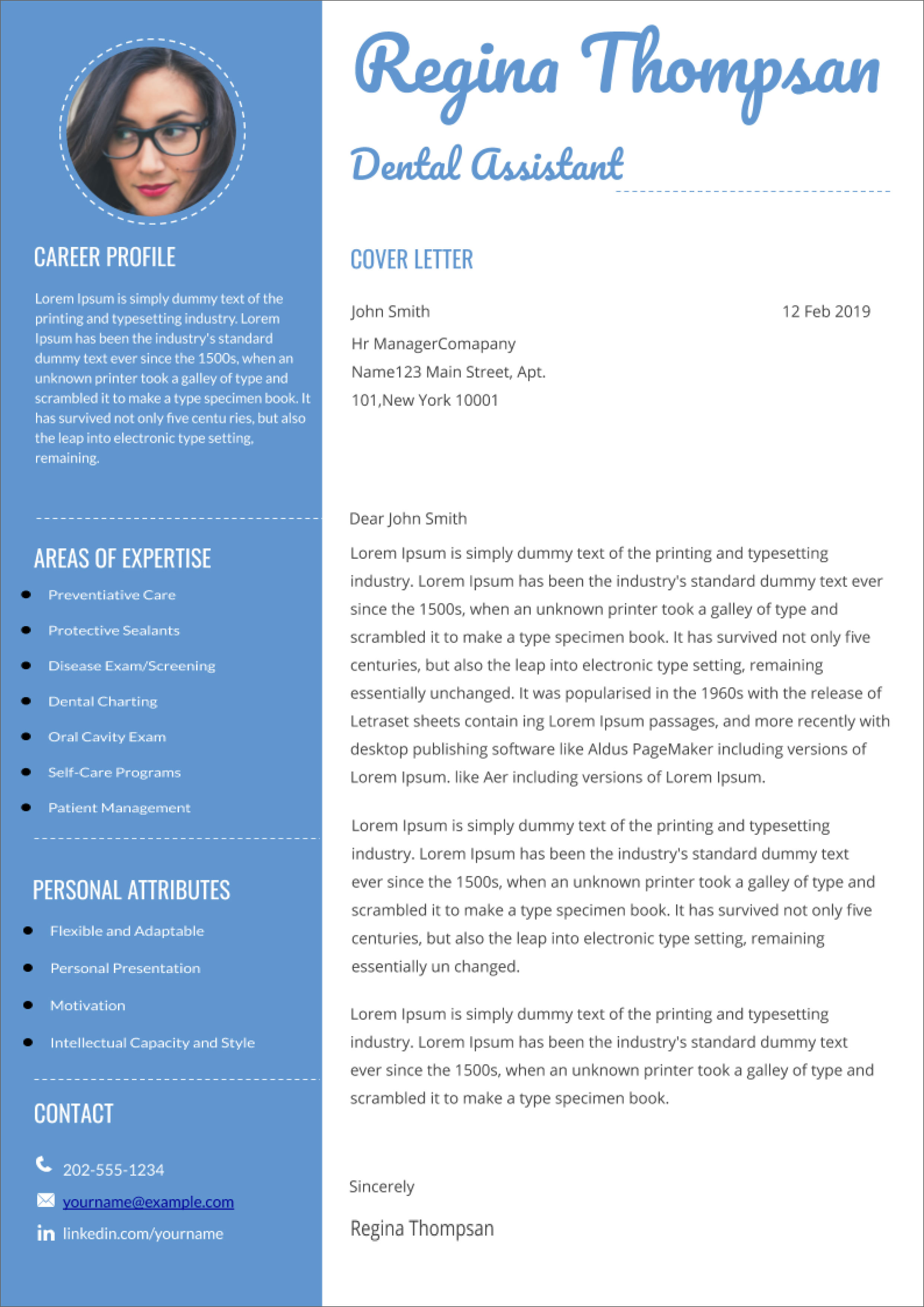 Cv Cover Letter Template Free