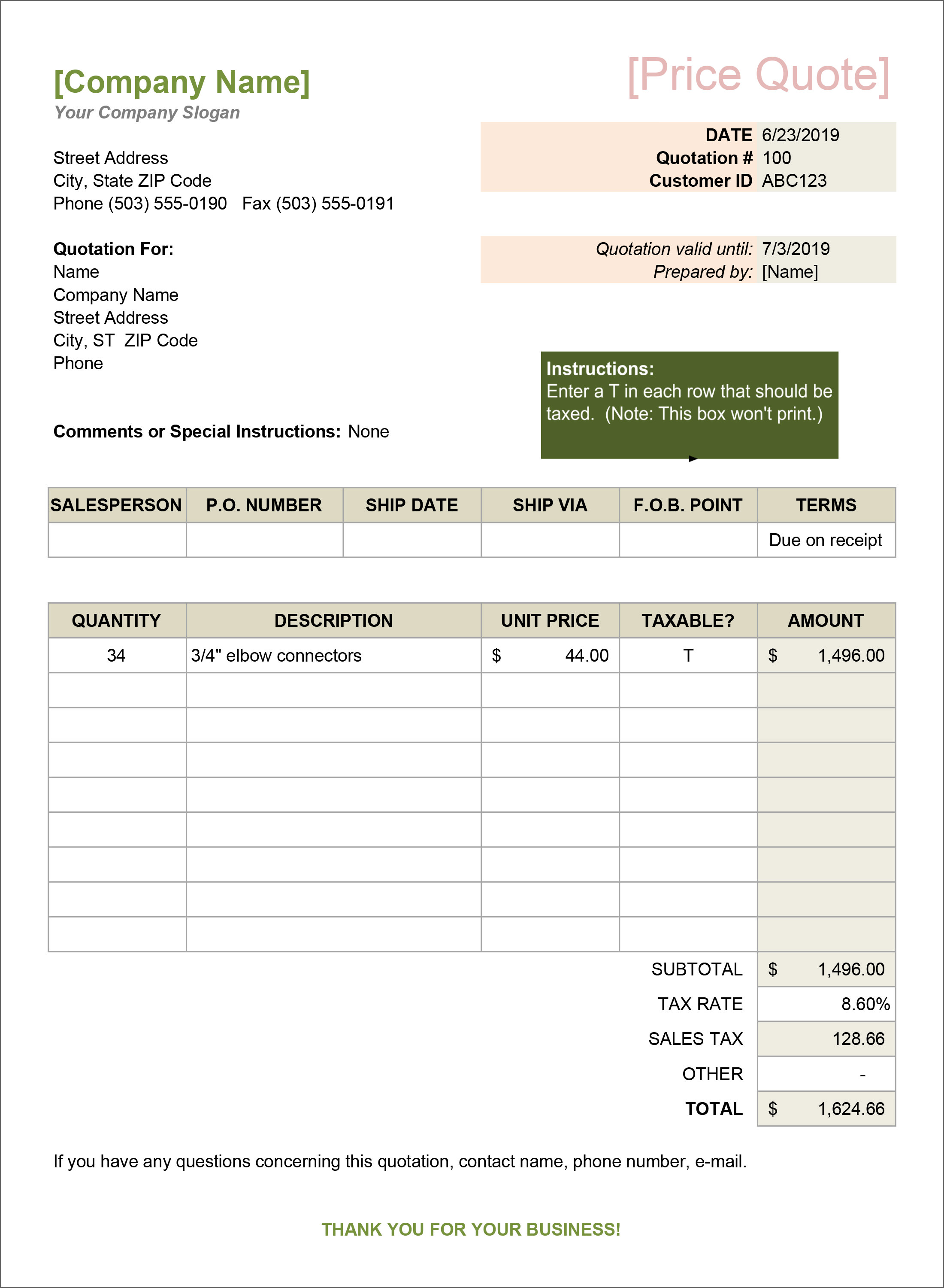 23 Free Templates For Price Estimations Service Bids And Sales Quotations 23 Free Templates For Price Estimations Service Bids And Sales Quotations