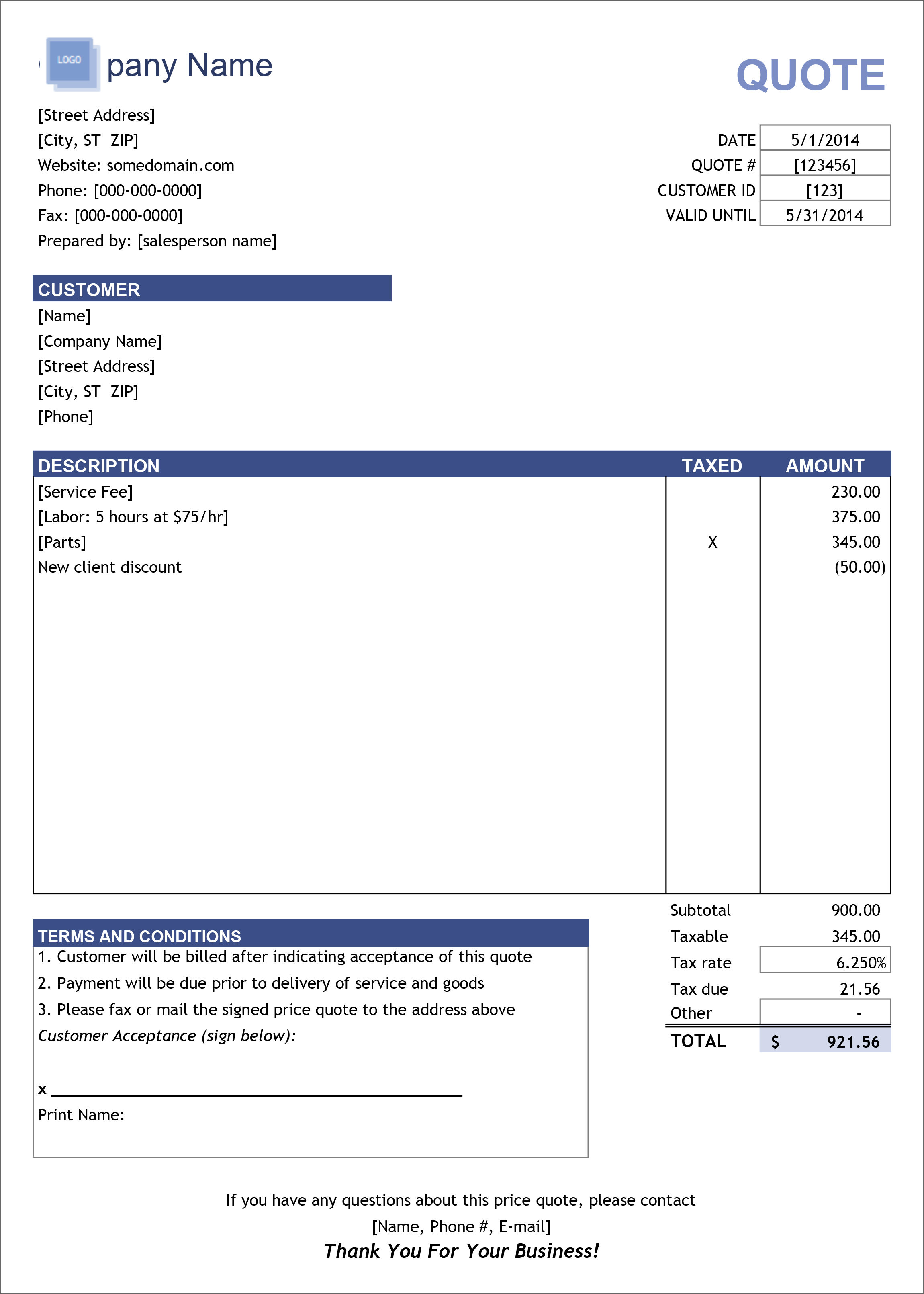  Download 18 Get Template For Business Quotation Png Jpg
