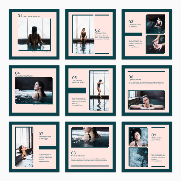 34 Free Instagram Square Templates For Social Media Influencers
