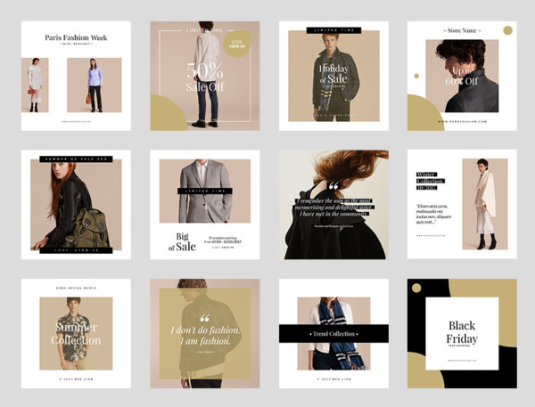 19 Free Instagram Square Templates For Social Media Influencers