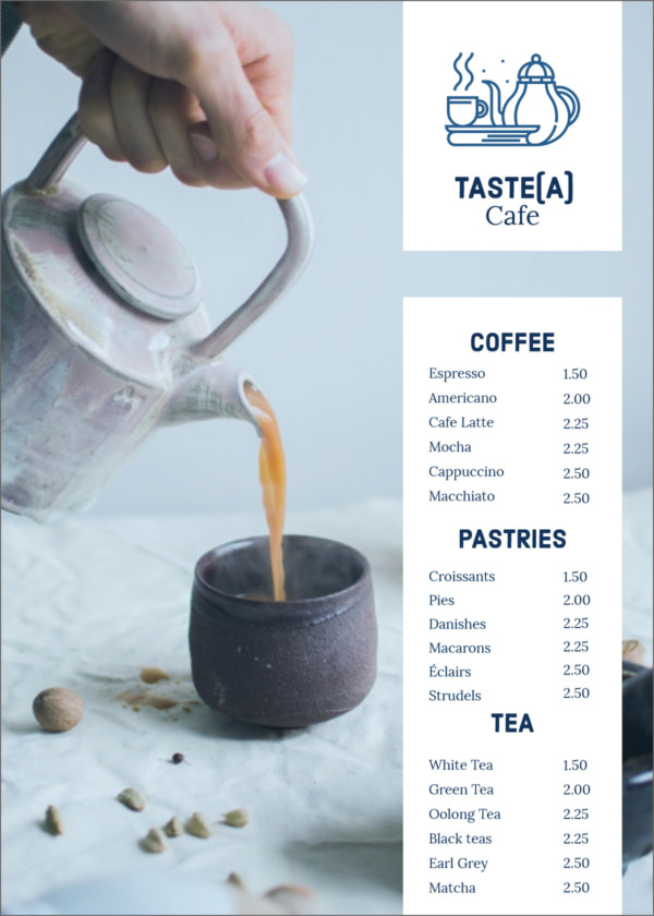 38 Free Simple Menu Templates For Restaurants, Cafes, And Parties
