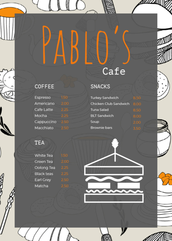 38 Free Simple Menu Templates For Restaurants, Cafes, And Parties