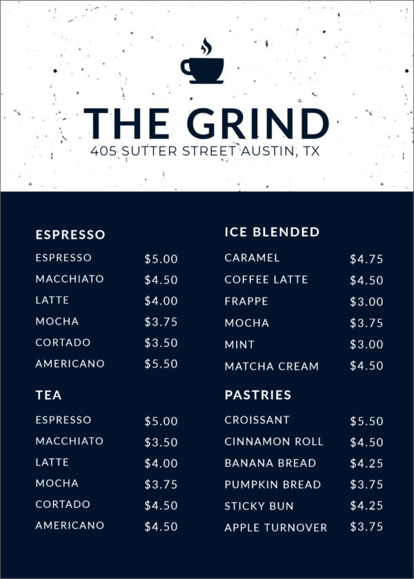 38 Free Simple Menu Templates For Restaurants, Cafes, And Parties