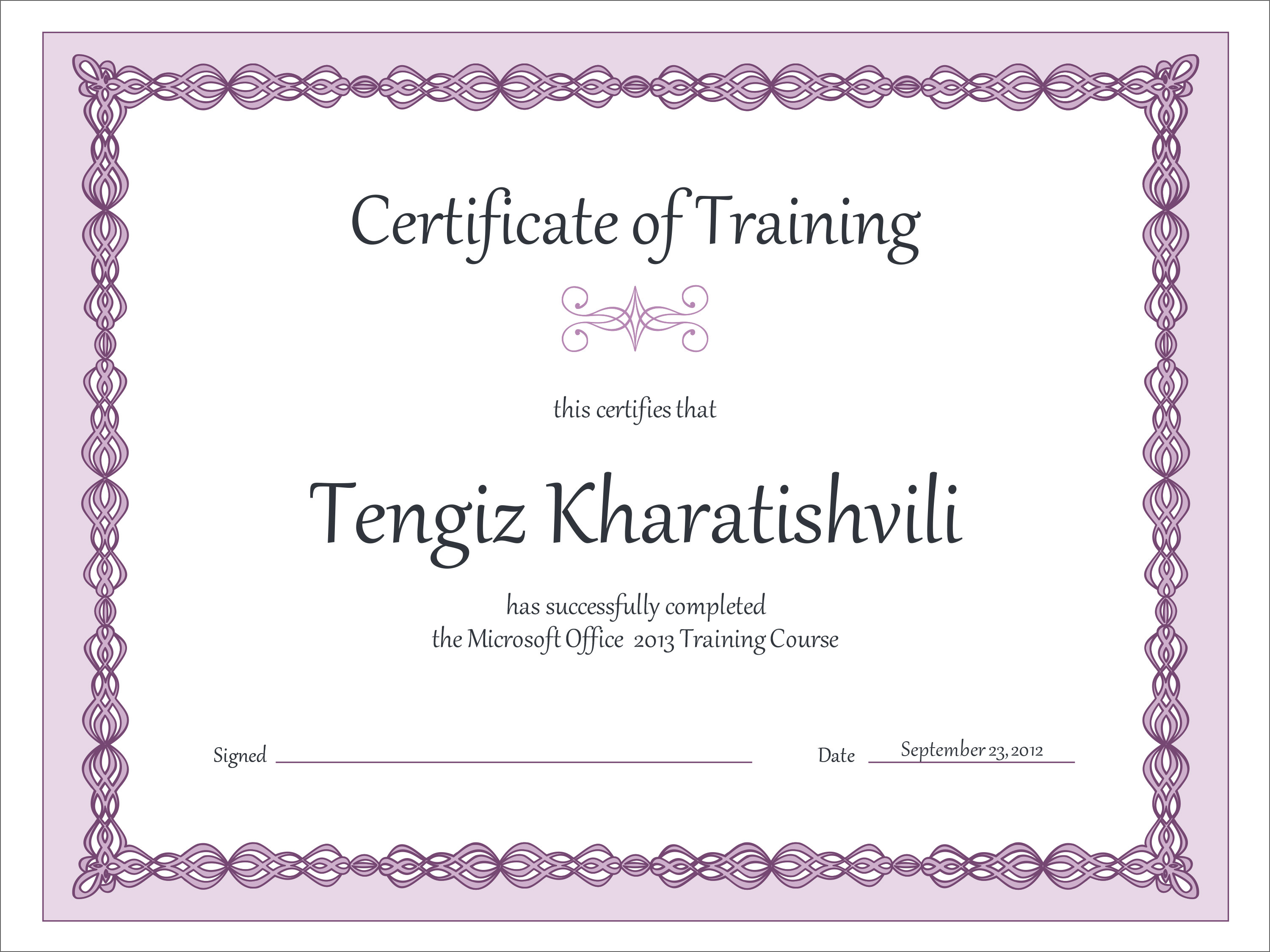 Microsoft Word Certificate Template Download Pasamp