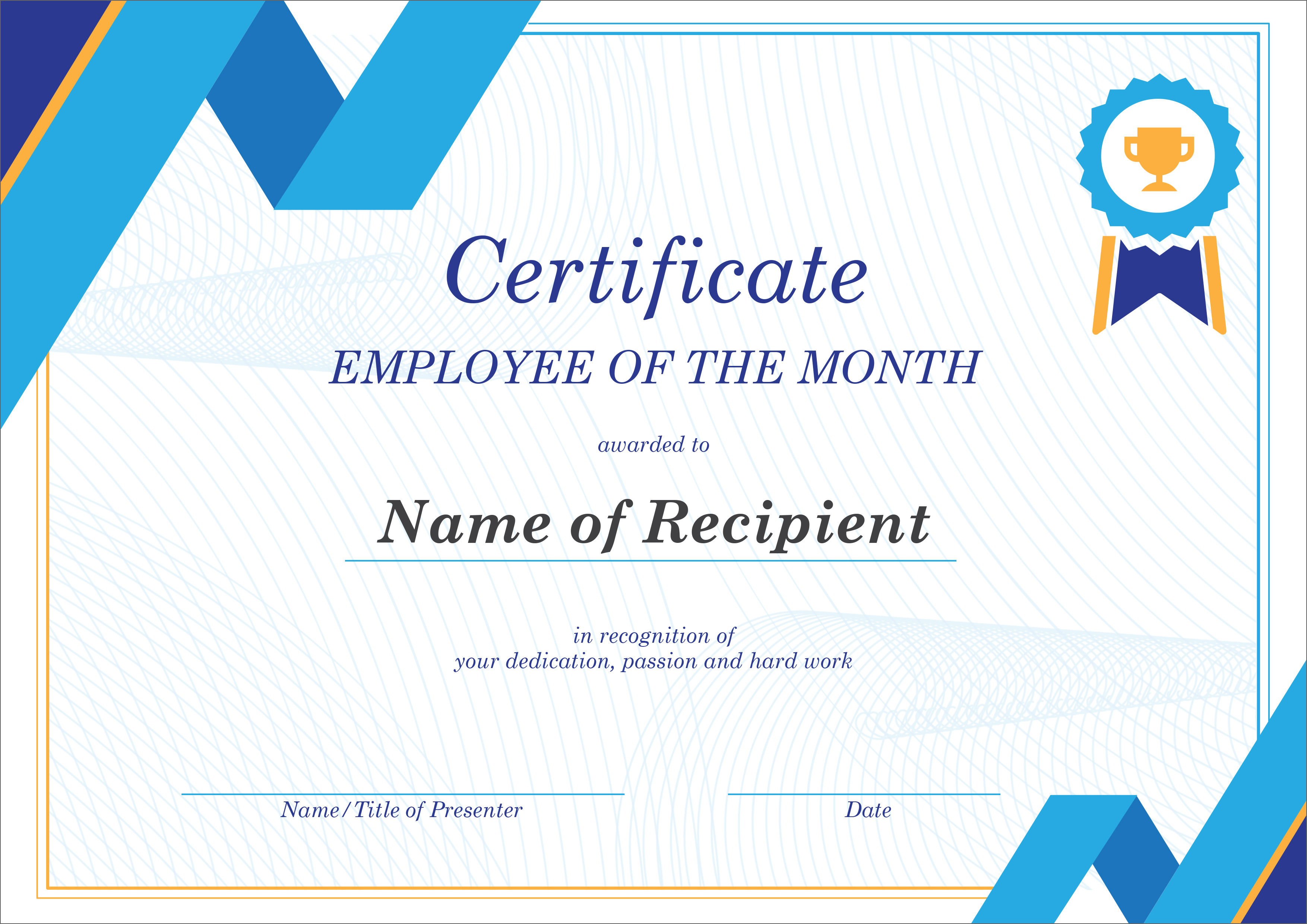 Certificate Of Recognition Template Word HQ Template Documents