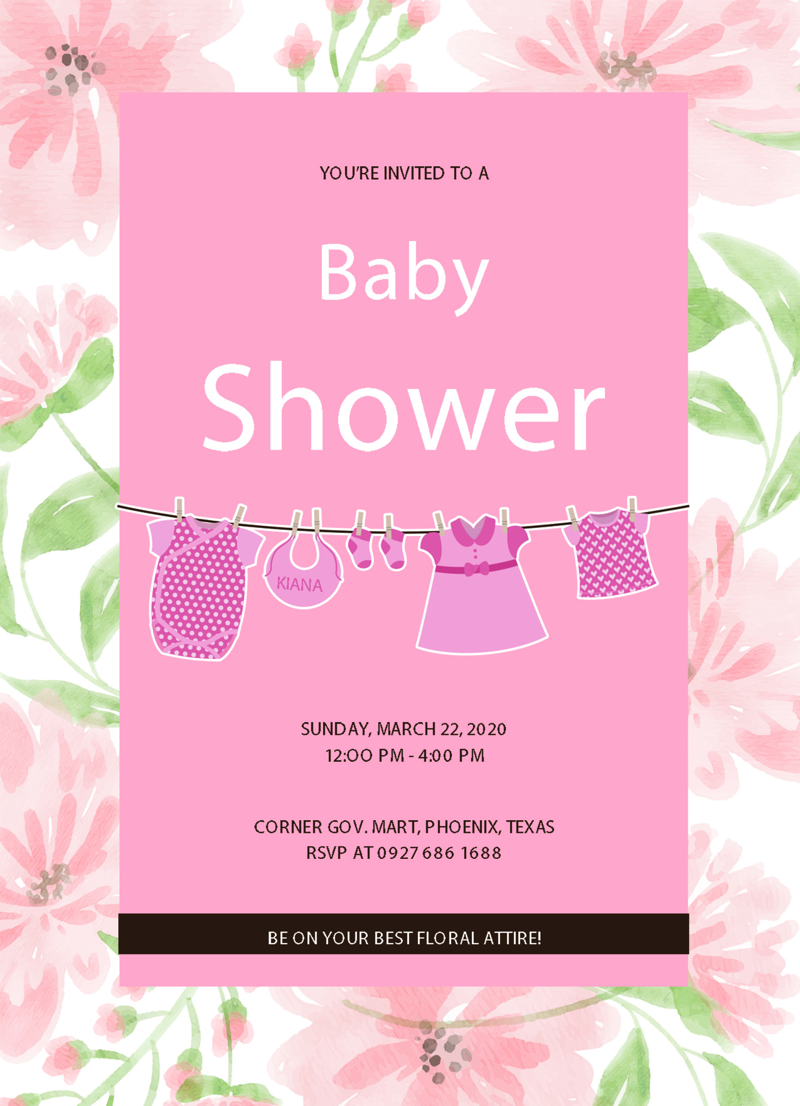 24 Free Editable Baby Shower Invitation Card Templates