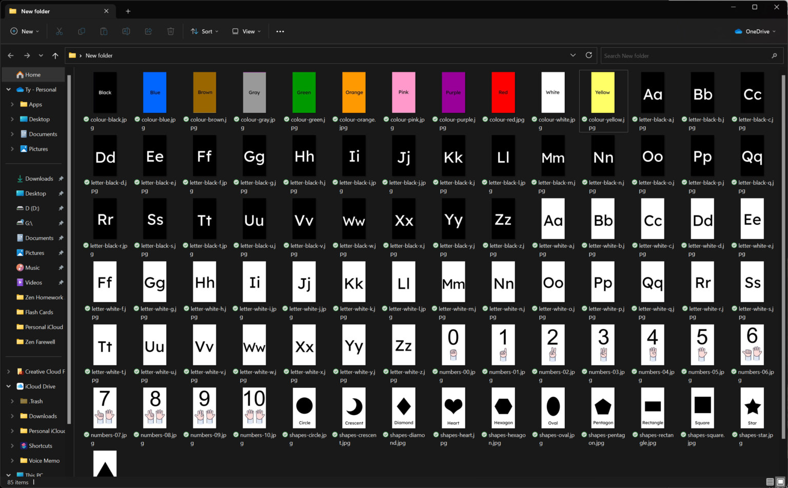 85 FREE Minimalist Flash Cards & Tracking Worksheets