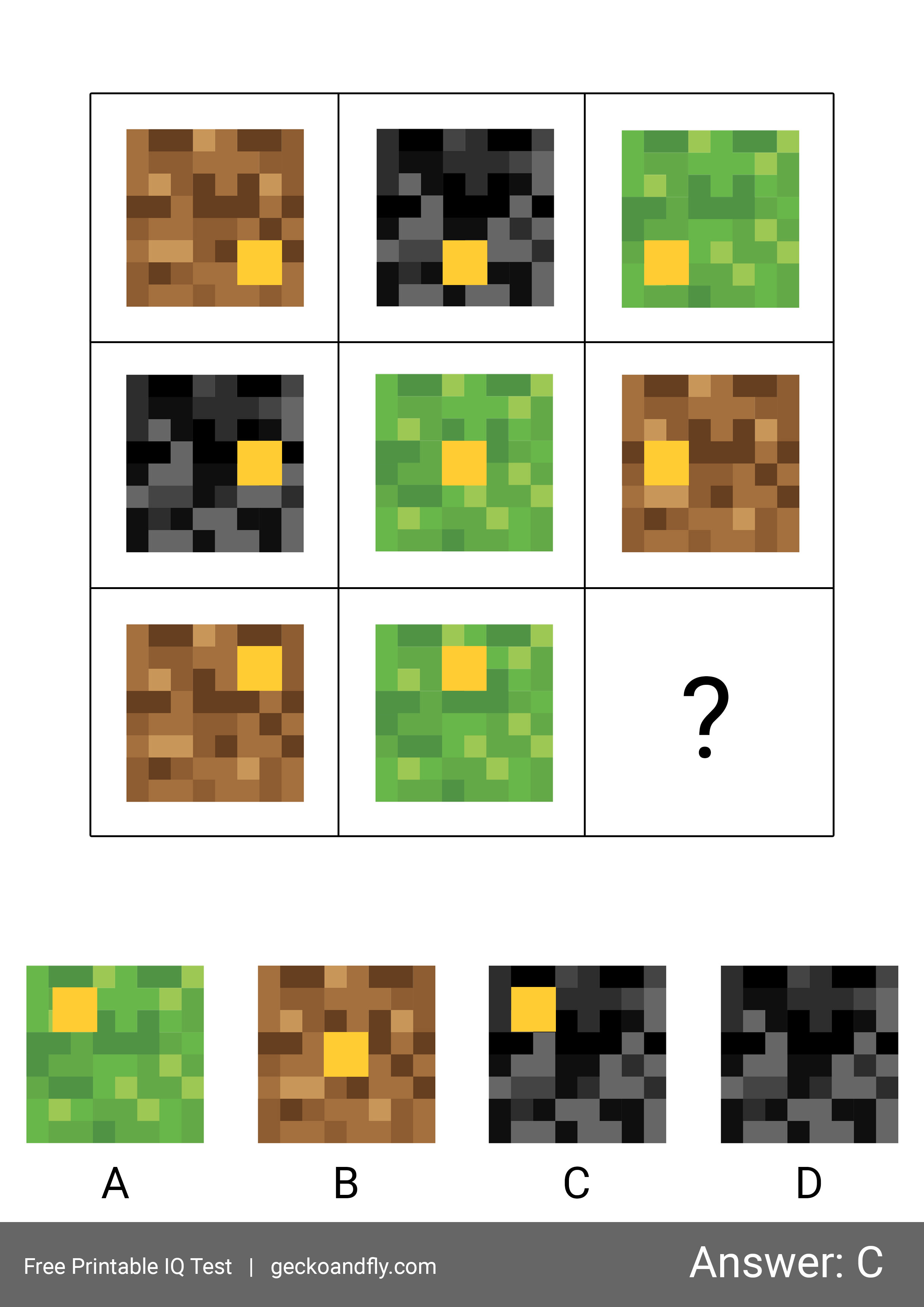 60 Free Printable IQ Test For Kids From 5 to 16 years old [ Part 1 ]