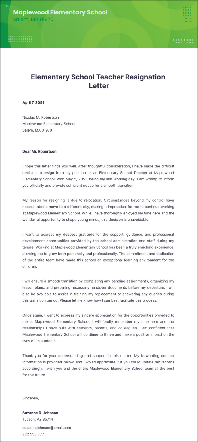 23 Free Editable Simple Resignation Letter Templates