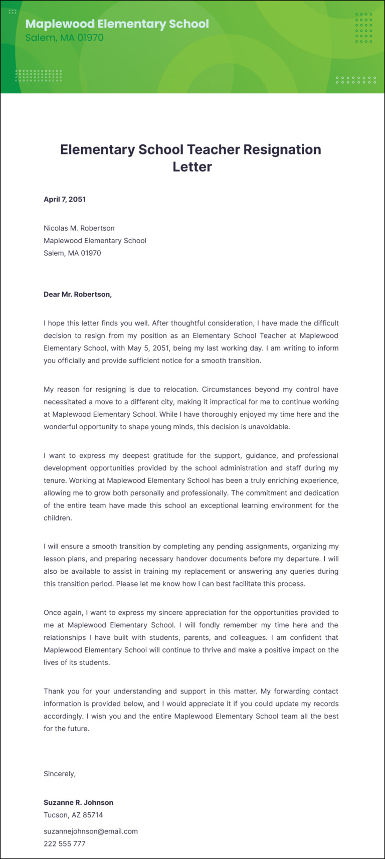 23 Free Editable Simple Resignation Letter Templates