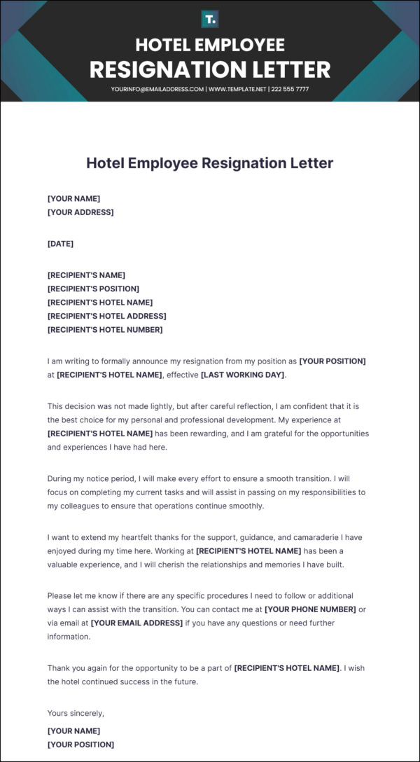 23 Free Editable Simple Resignation Letter Templates