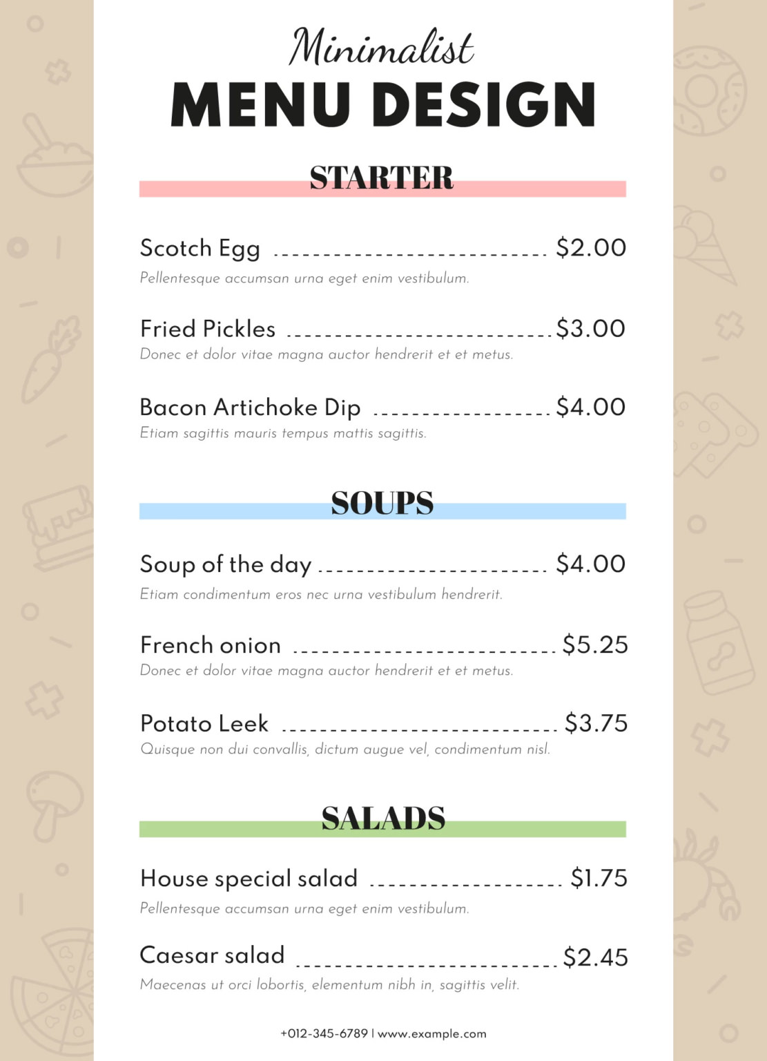 38 Free Simple Menu Templates For Restaurants, Cafes, And Parties
