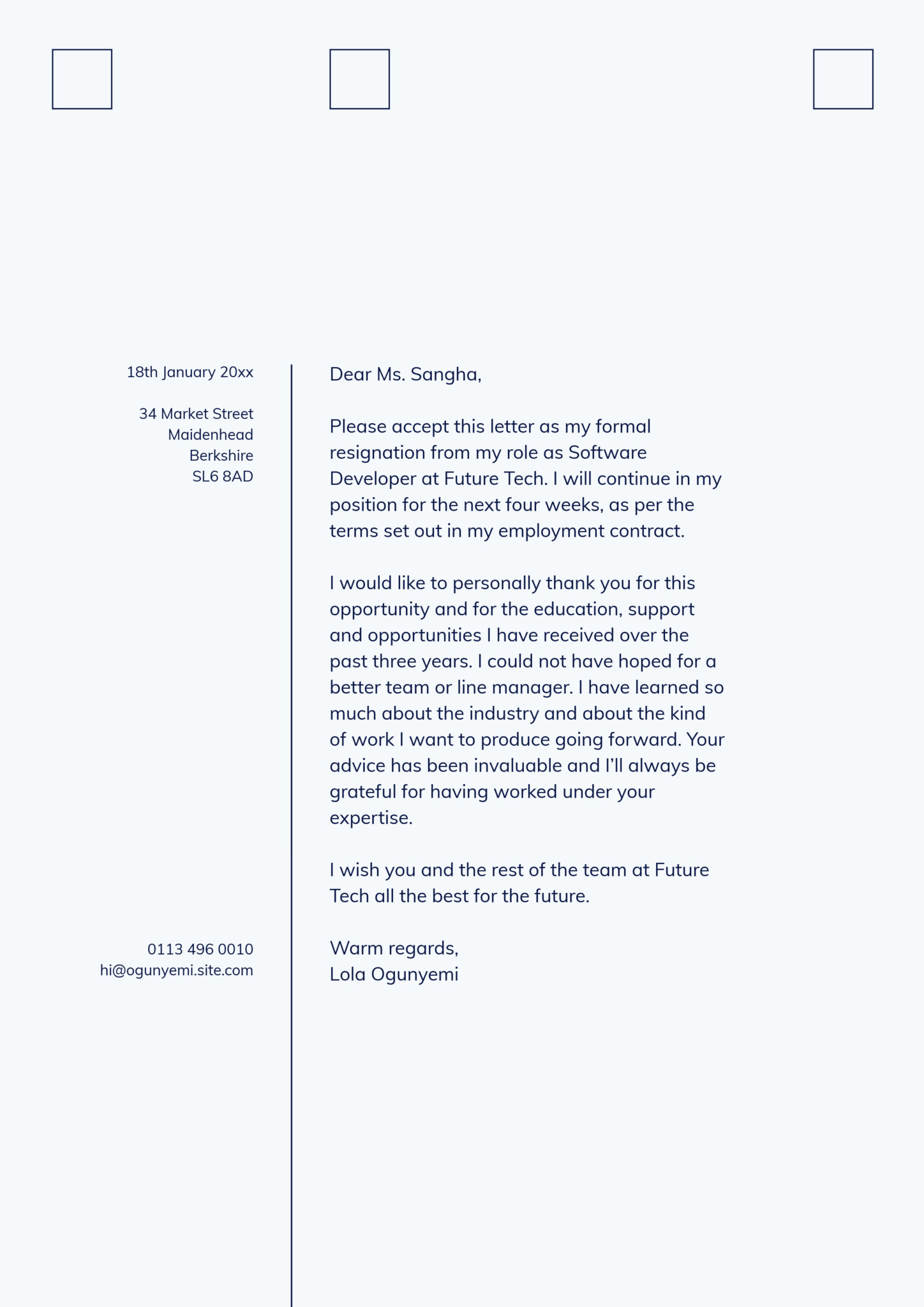 23 Free Editable Simple Resignation Letter Templates