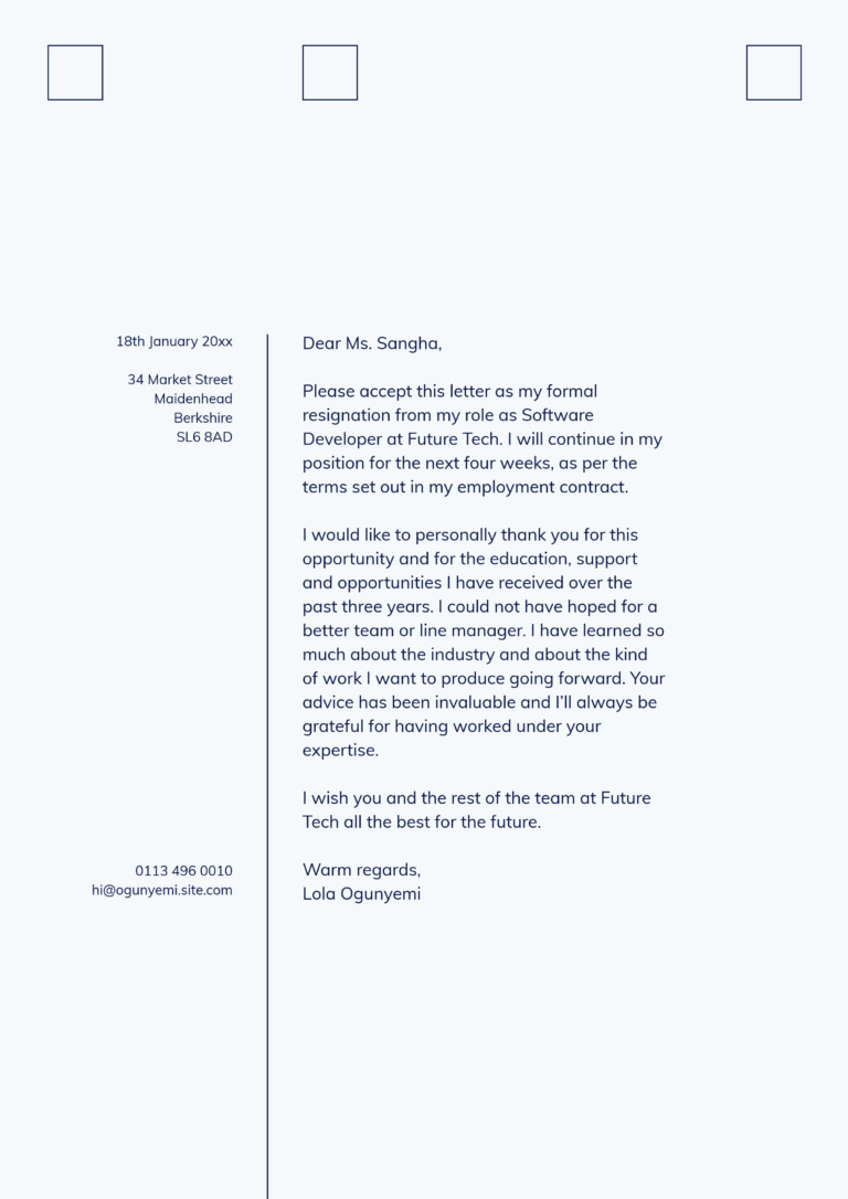 23 Free Editable Simple Resignation Letter Templates