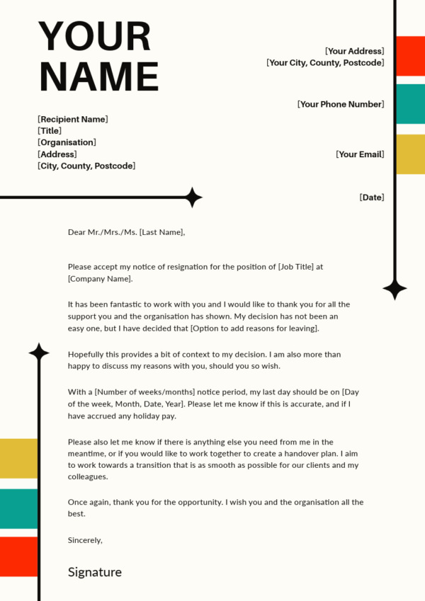 23 Free Editable Simple Resignation Letter Templates