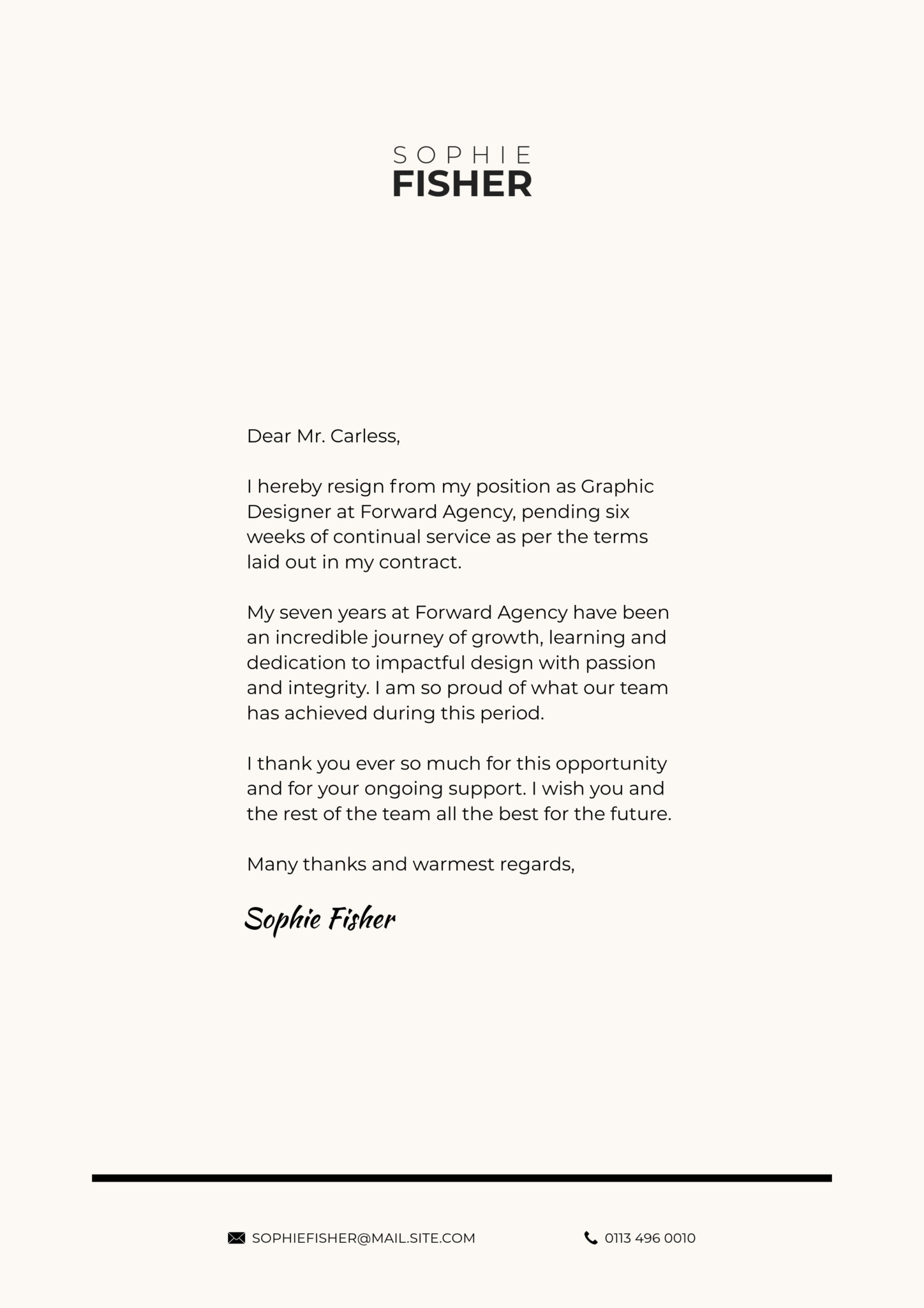 23 Free Editable Simple Resignation Letter Templates