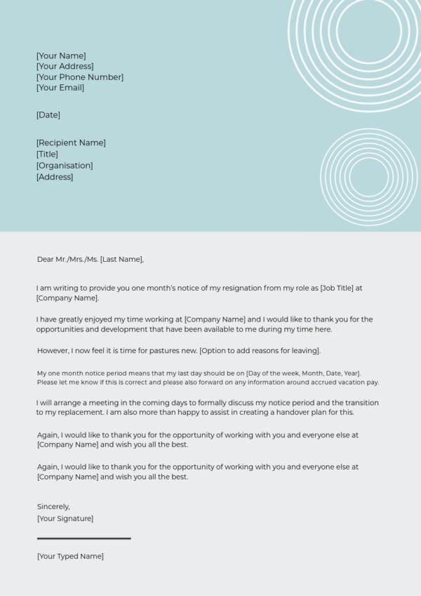 23 Free Editable Simple Resignation Letter Templates