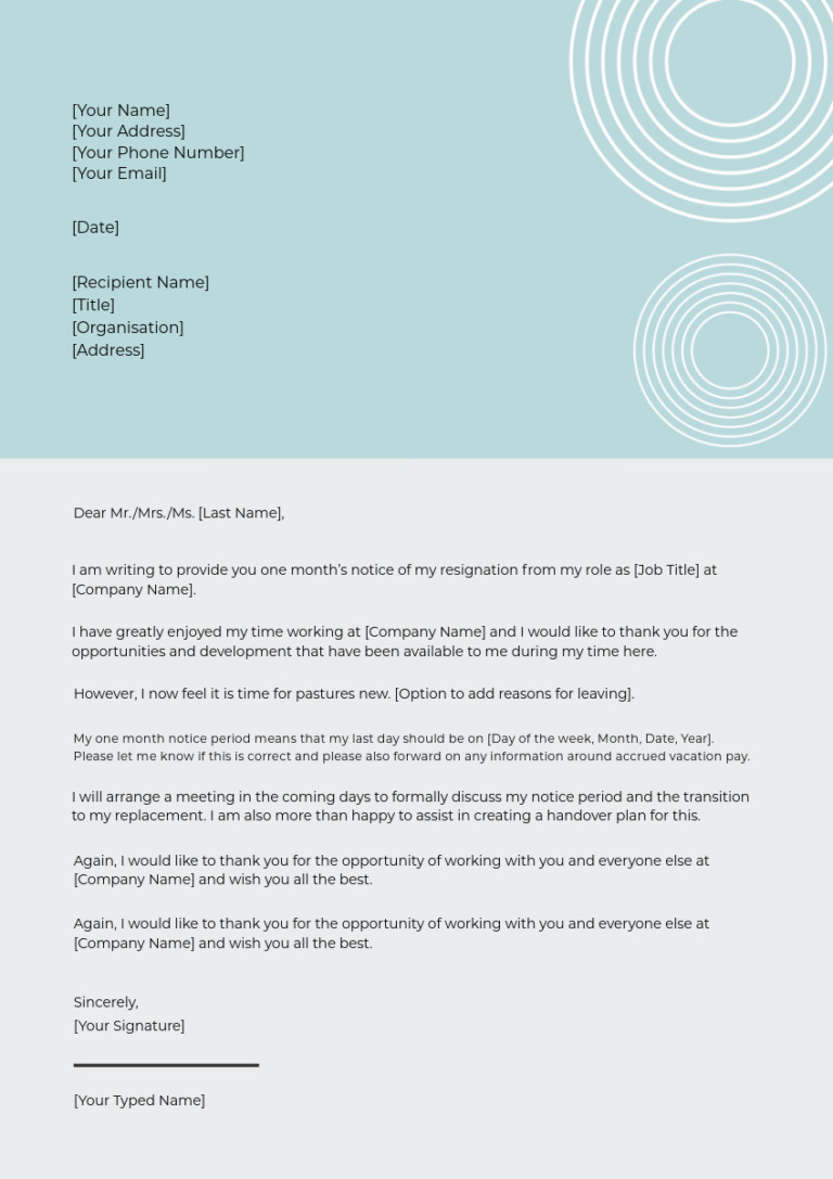 23 Free Editable Simple Resignation Letter Templates